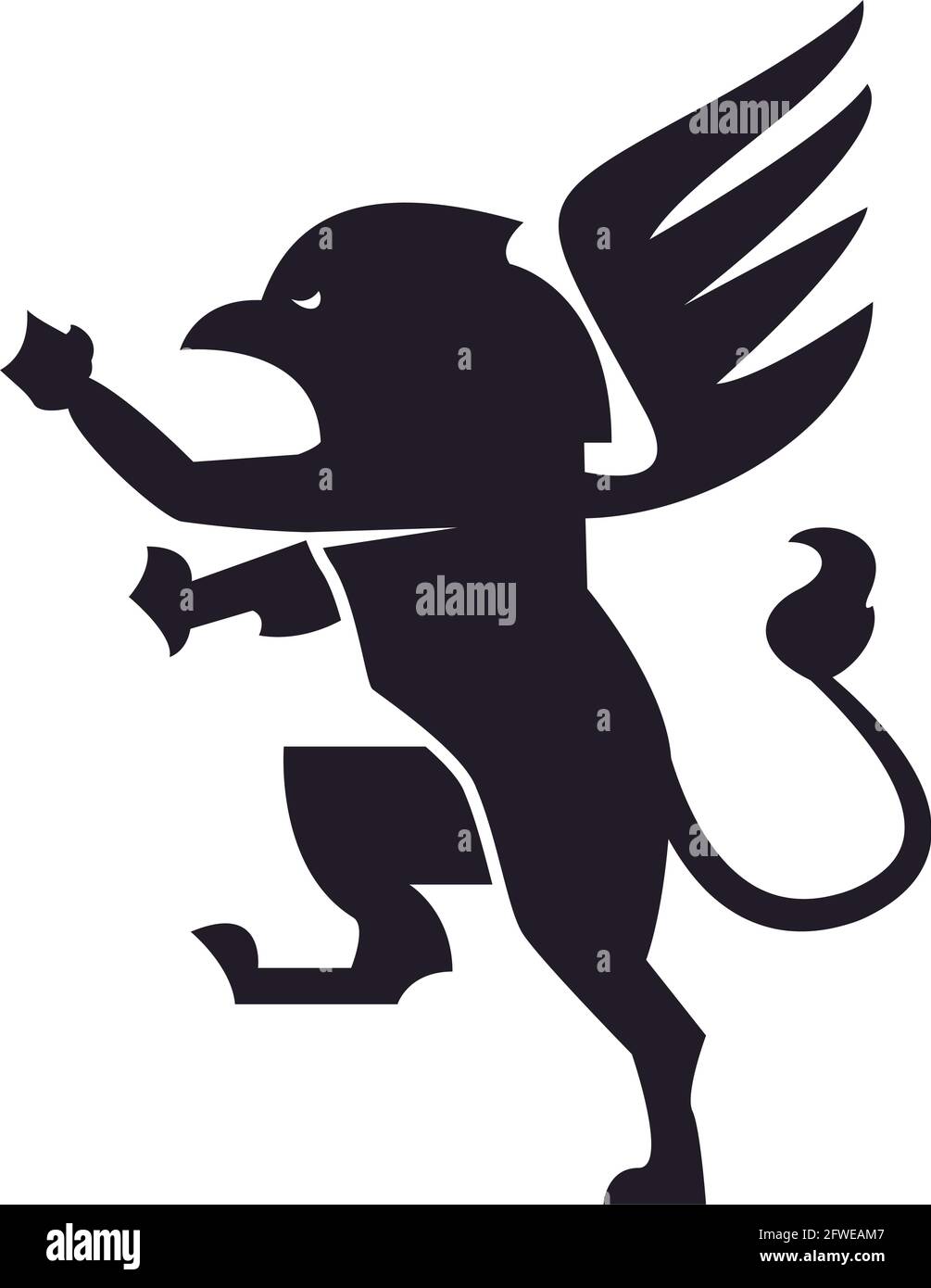 Griffin emblem silhouette Cut Out Stock Images & Pictures - Alamy
