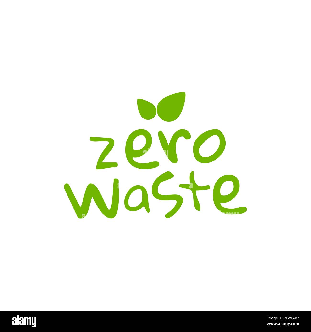 Zero waste logo icon. Reduce reuse vector eco green logo symbol Stock ...