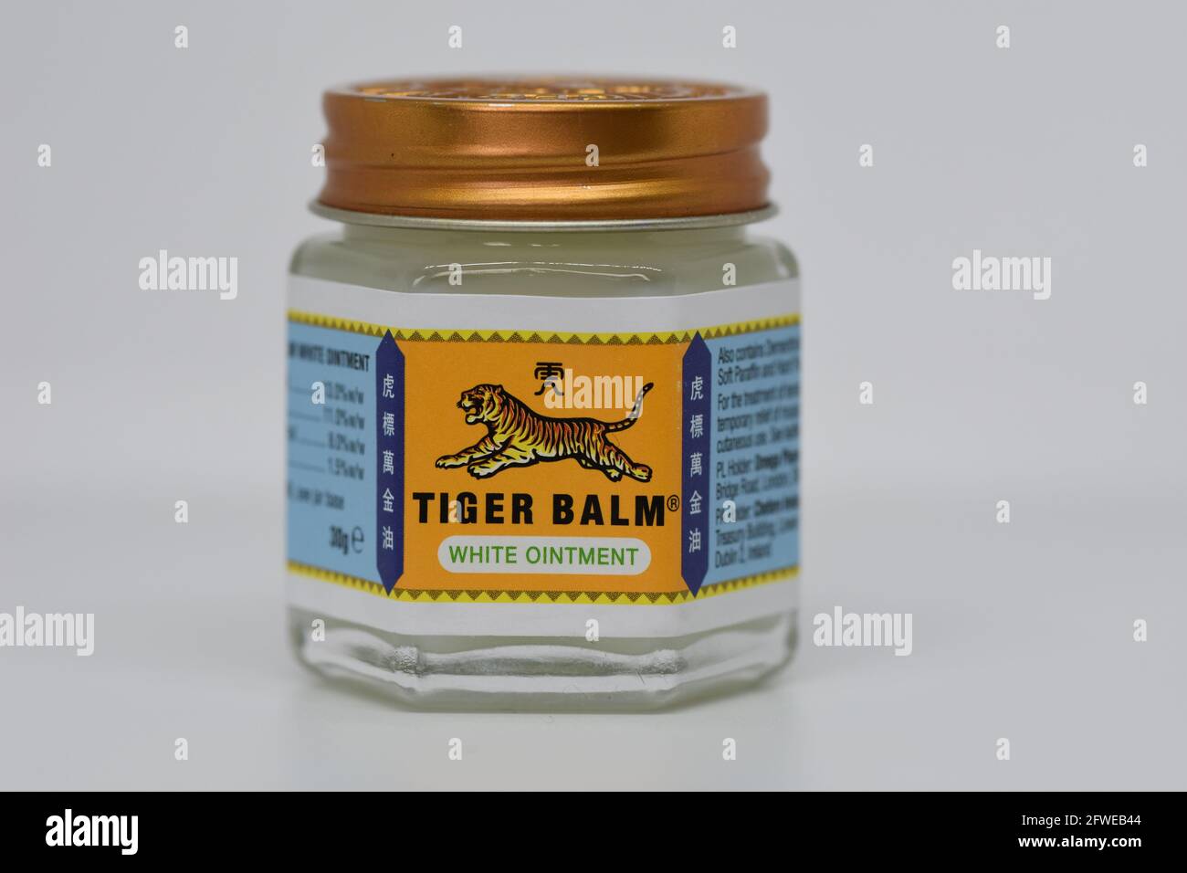 Tiger Balm White Ointment 30g on a clean white background Stock Photo ...