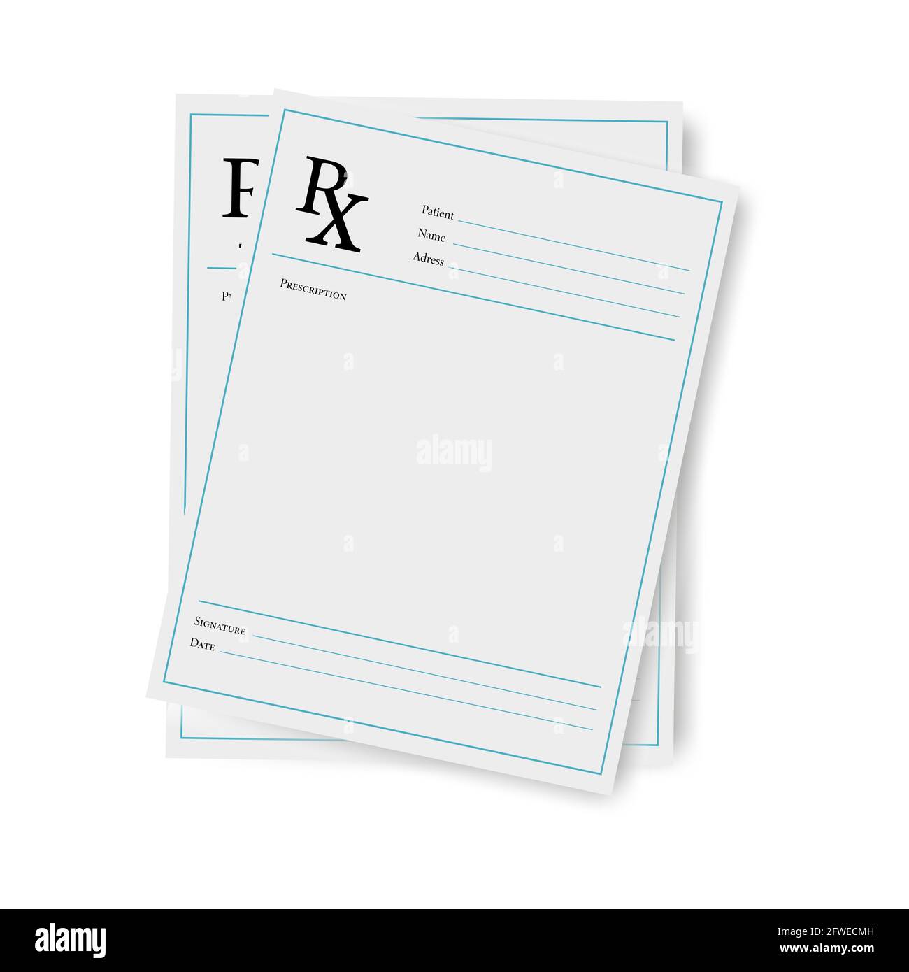 Vector illustration of Rx pad template.Healthcare, hospital, and ...