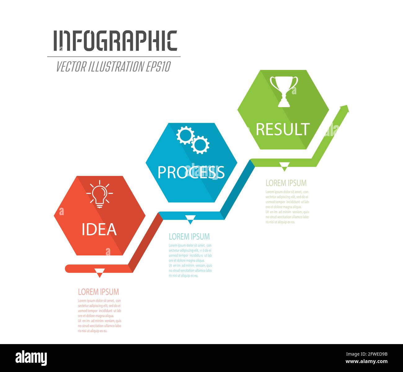 ladder to success. An infographic template for visualizing business and ...