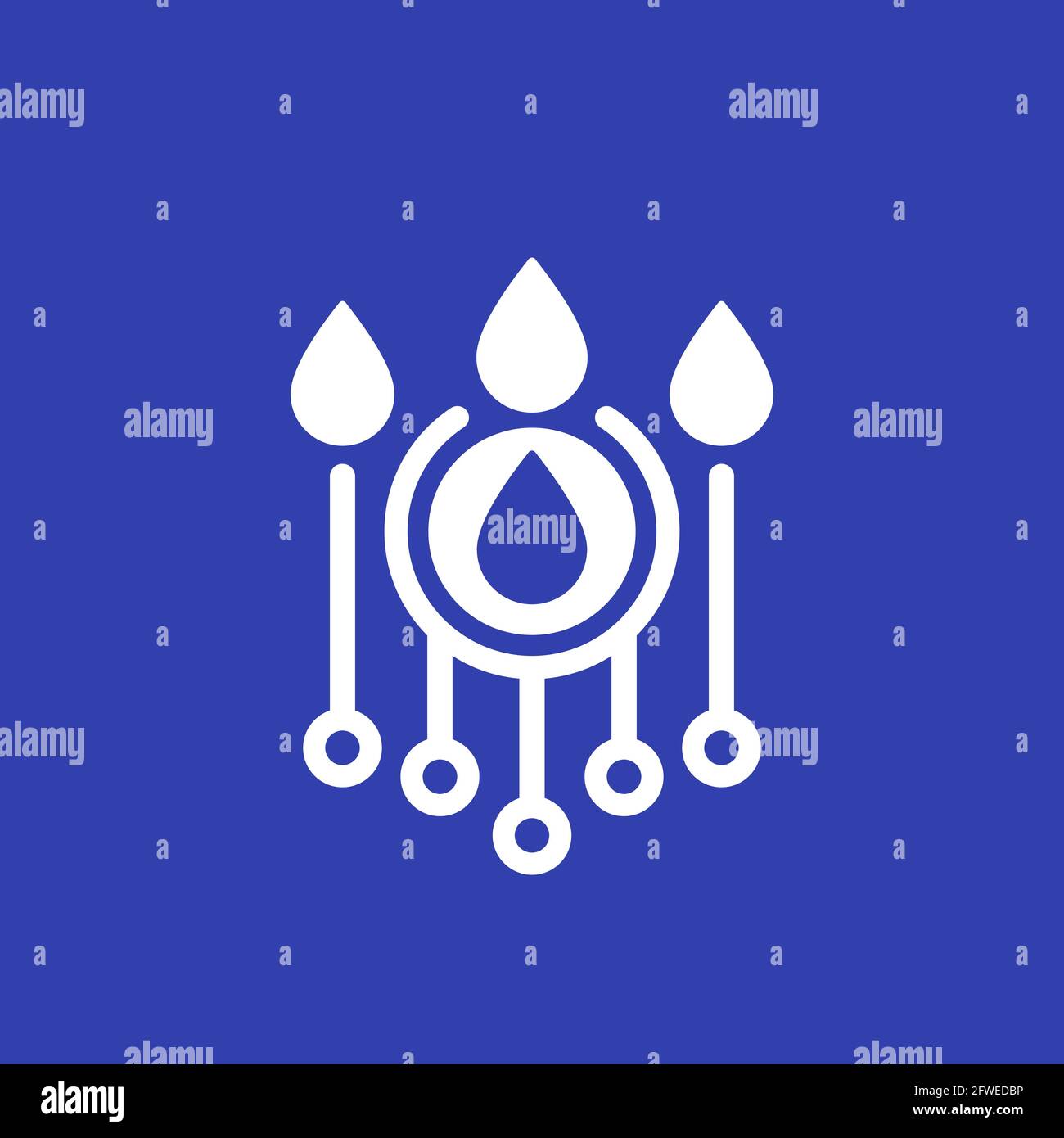 irrigation icon with water drops, vector sign Stock Vector Image & Art ...