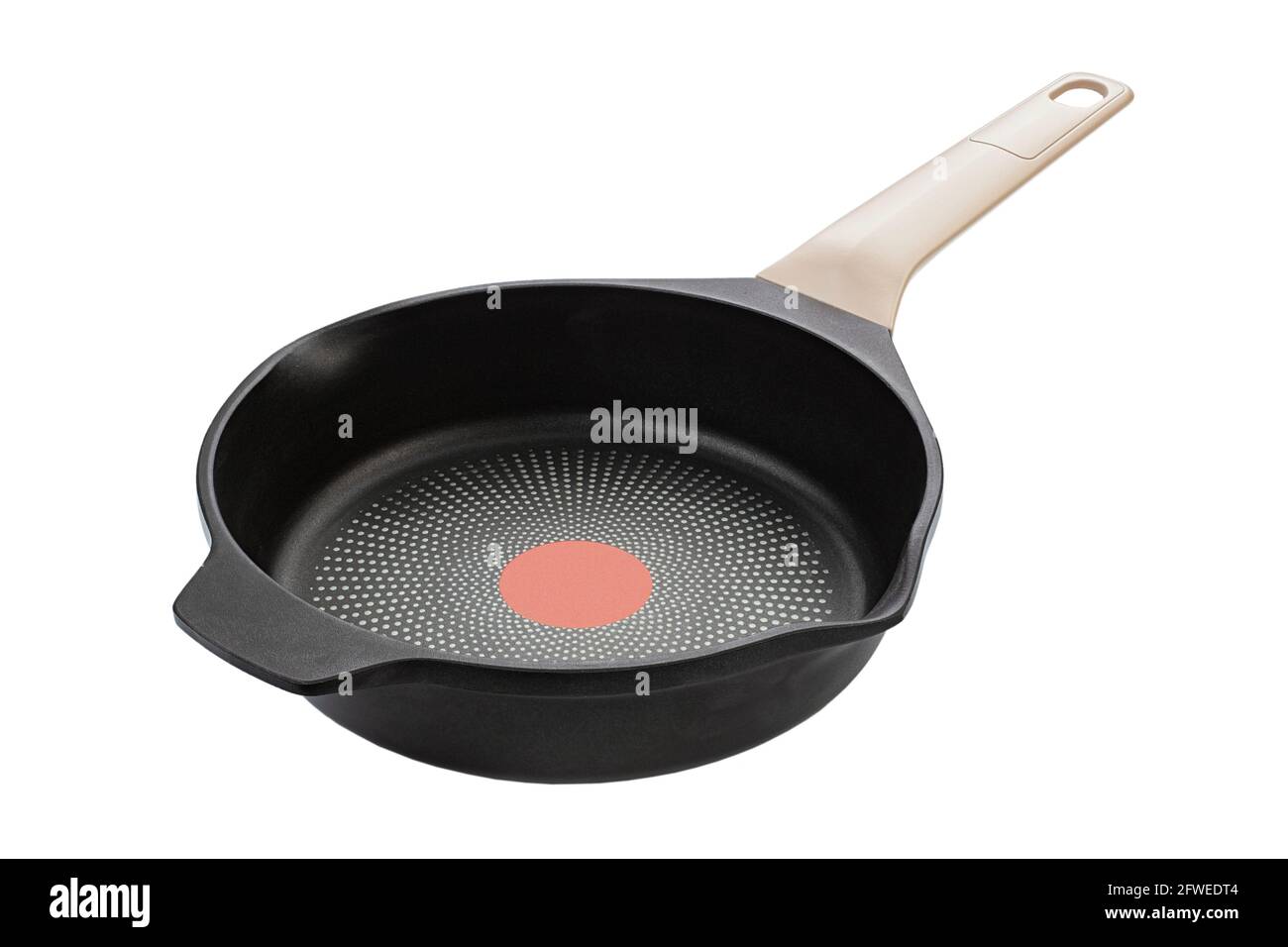 Empty pan with handles isolated on white background with Side view ...