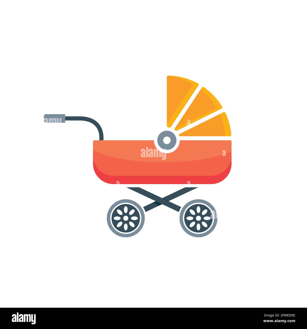 Baby carriage icon buggy, pram stroller silhouette illustration Stock ...