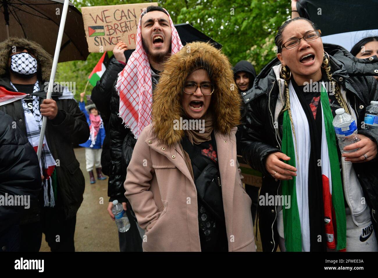Leicester, Leicestershire, UK 21st May 2021. UK News. Protestors in ...