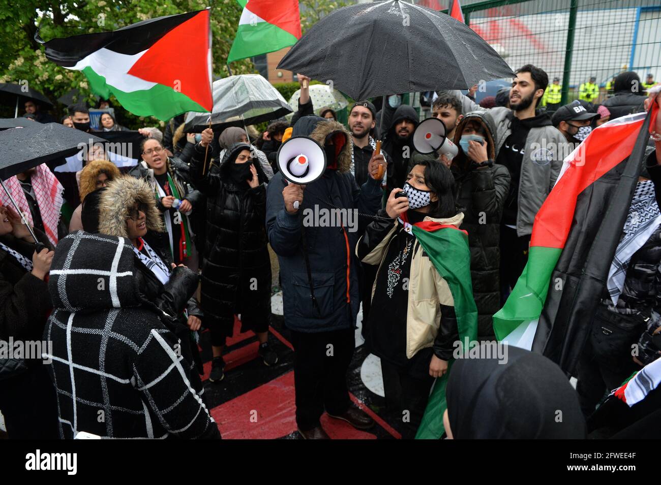 Leicester, Leicestershire, UK 21st May 2021. UK News. Protestors in ...