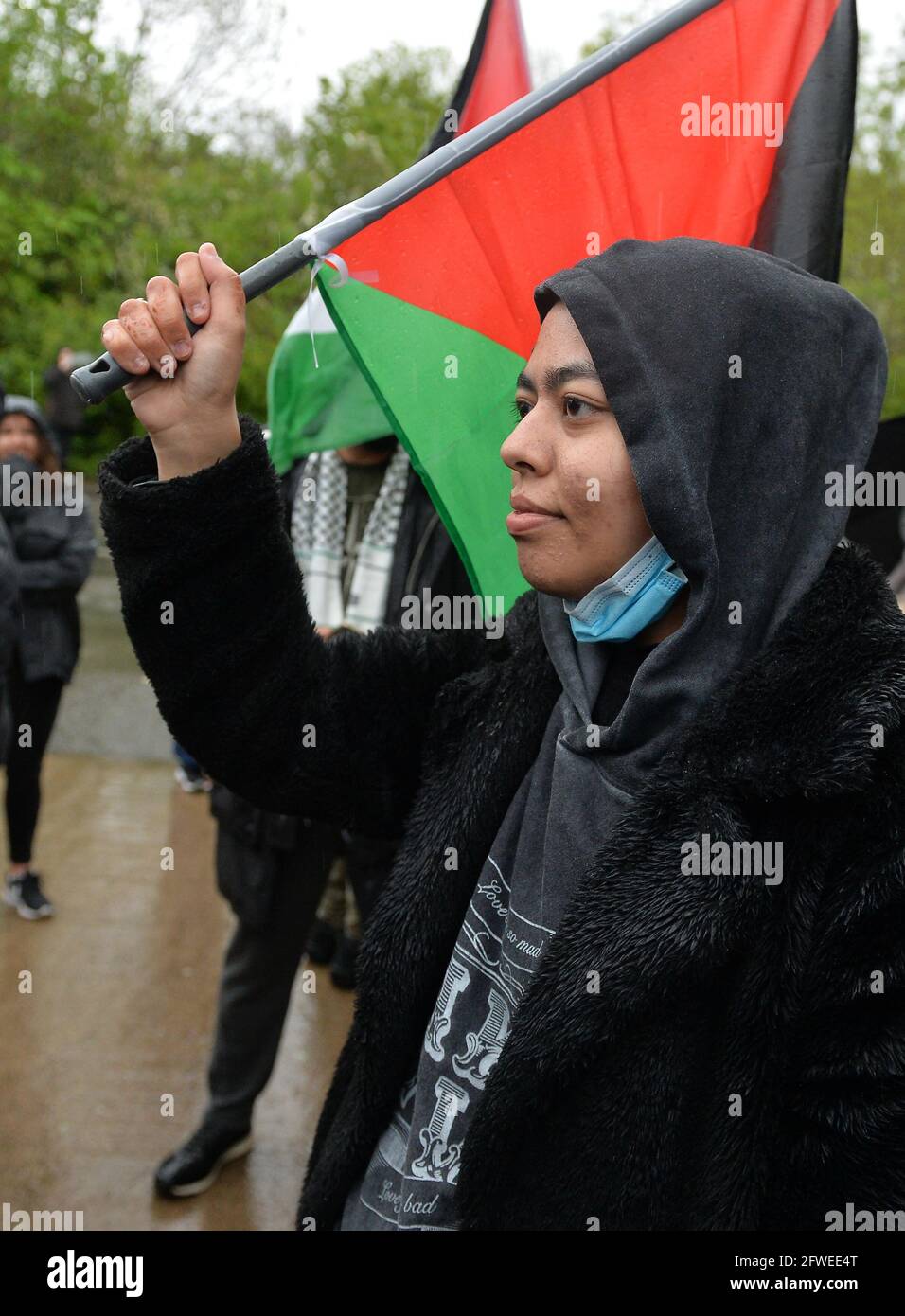 Leicester, Leicestershire, UK 21st May 2021. UK News. Protestors in ...