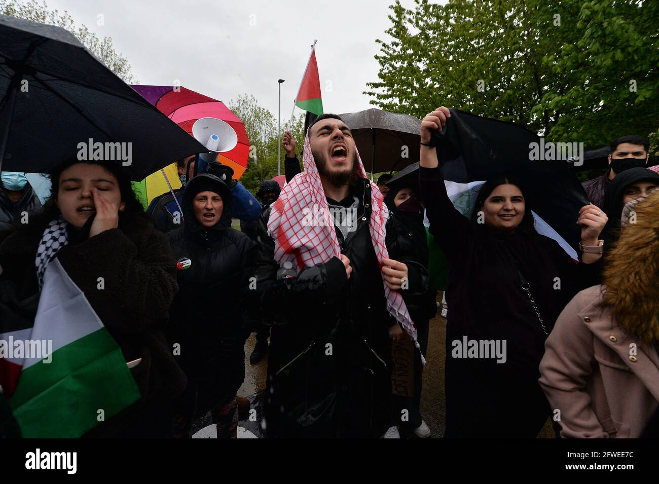 Leicester, Leicestershire, UK 21st May 2021. UK News. Protestors in ...