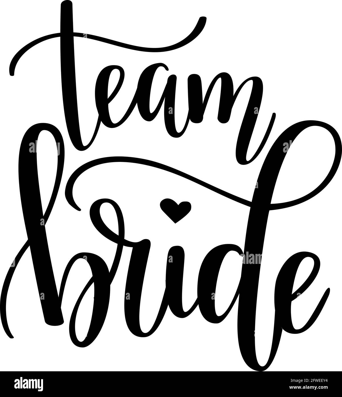 Team bride vector hen party, bachelorette wedding design Stock Vector ...