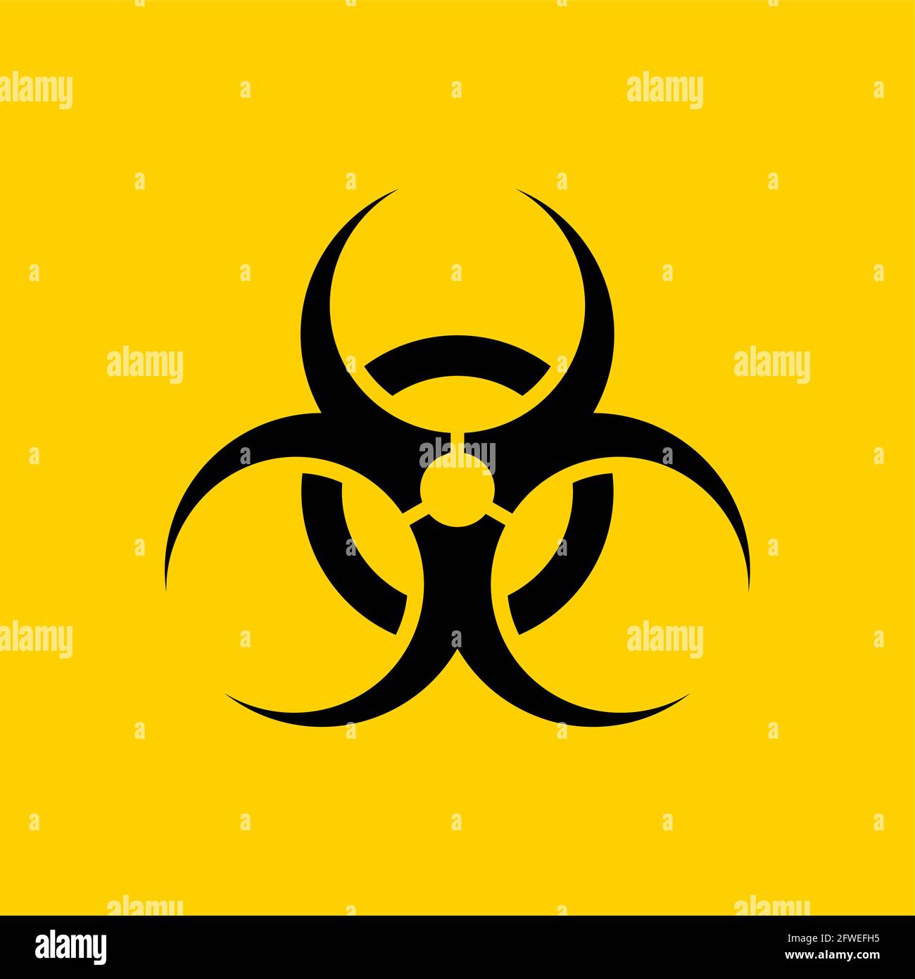 Bio hazard sign caution. Biological danger toxic symbol, virus risk ...