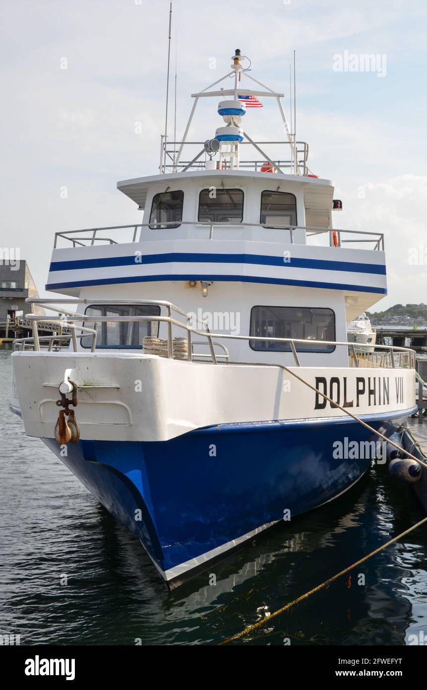 Cape Cod, Massachusetts, USA - July 29 2013: The whale watching tourist ...
