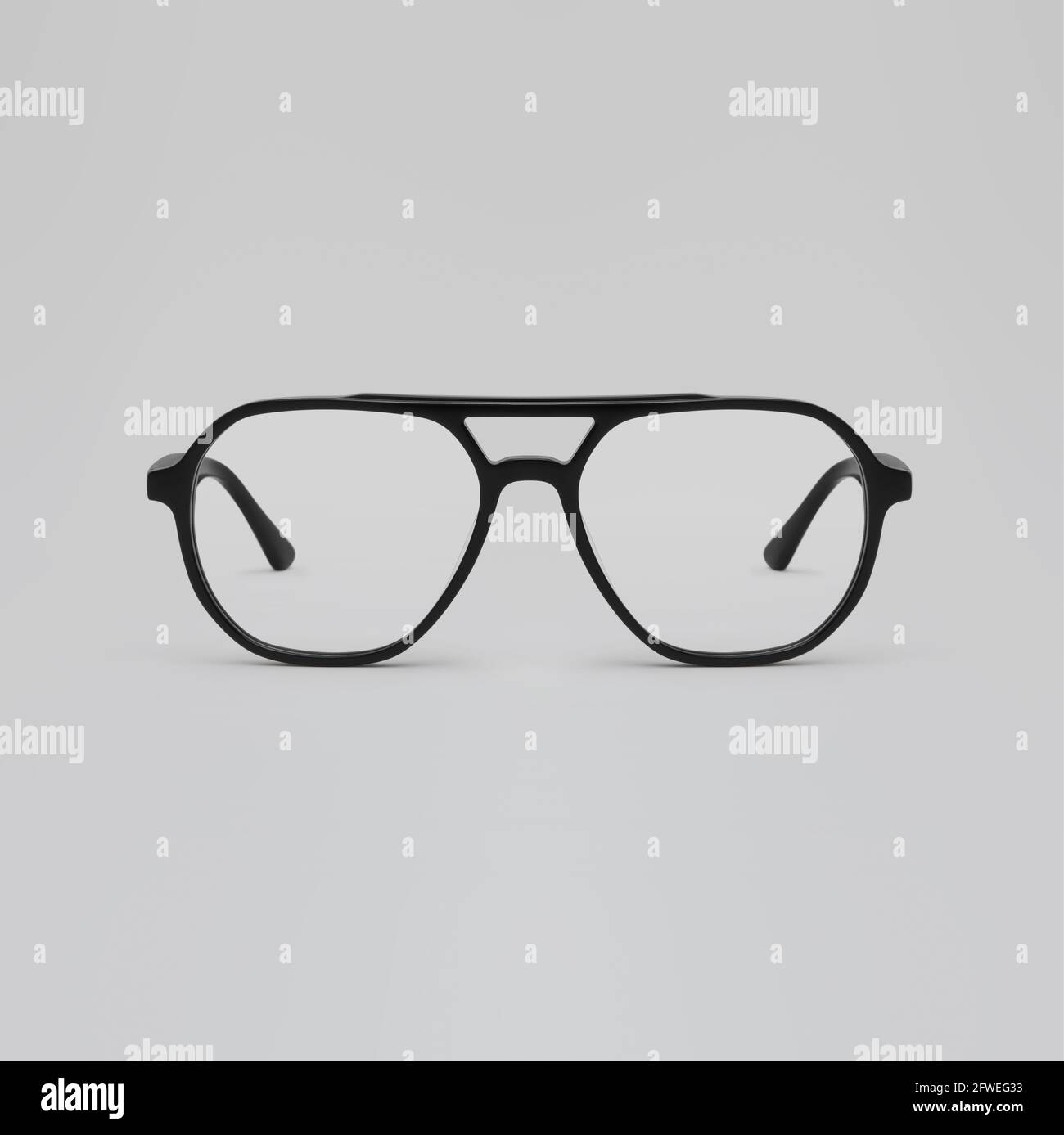 black color glasses isolated on gray background, ideal photo for ...