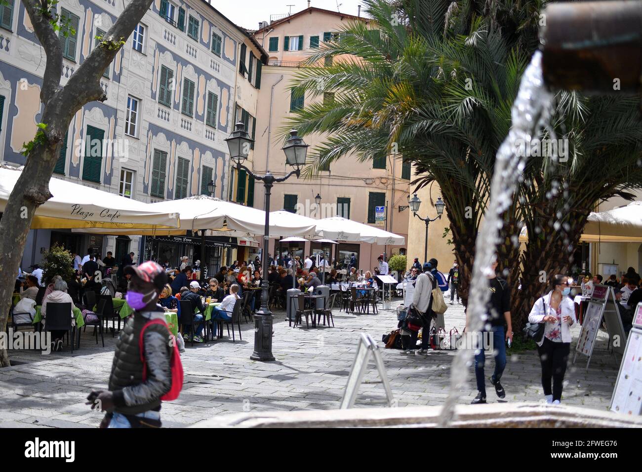 The pretty little flower town of Sanremo in Italy, on May 15, 2021 ...