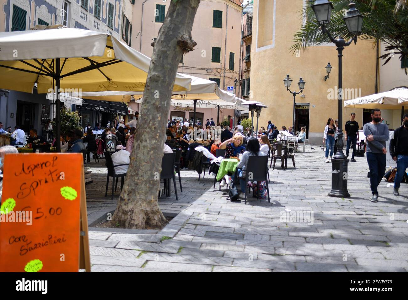 The pretty little flower town of Sanremo in Italy, on May 15, 2021 ...