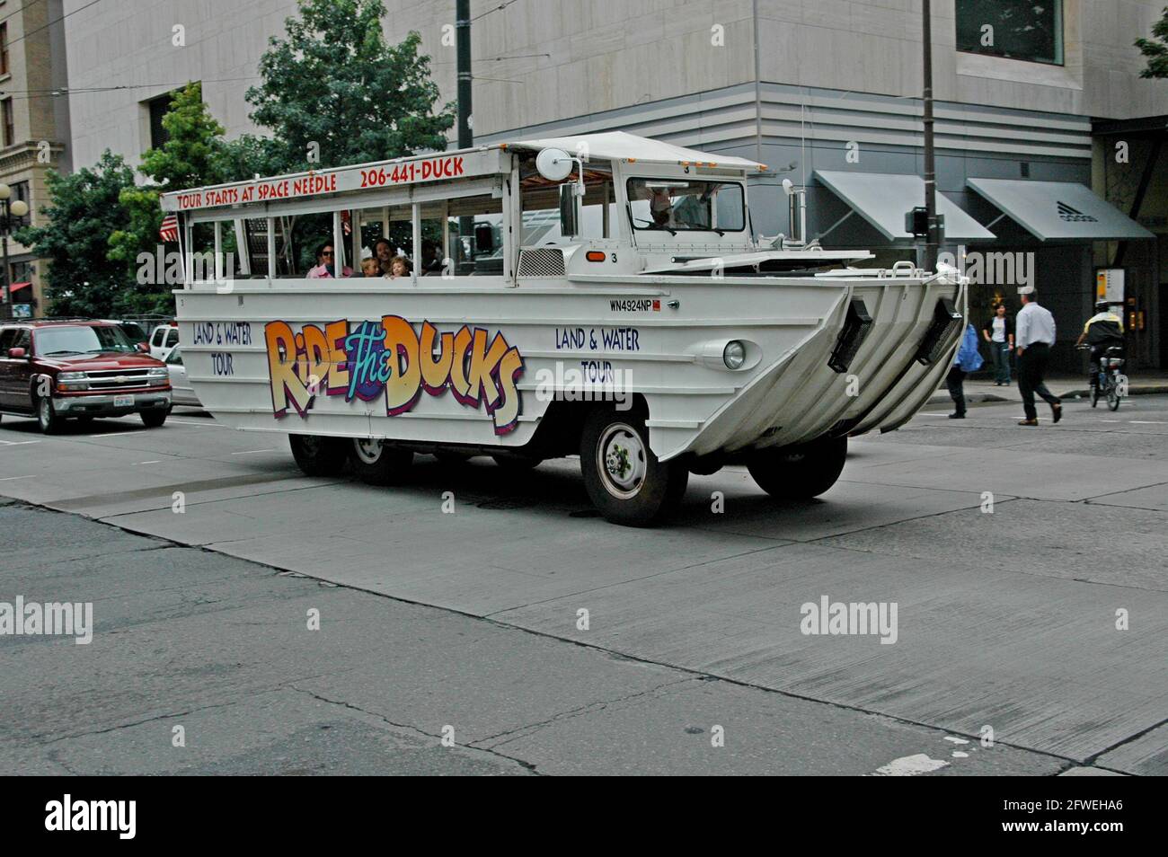 A "Ride the Ducks" ex military DUKW WW2 amphibious vehicle taking ...