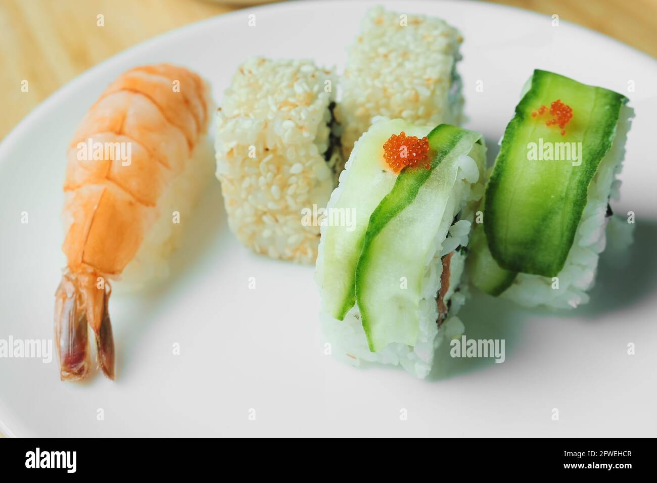 Japanese kitchen. Set of Japanese sushi and rolls. Food sticks Stock ...