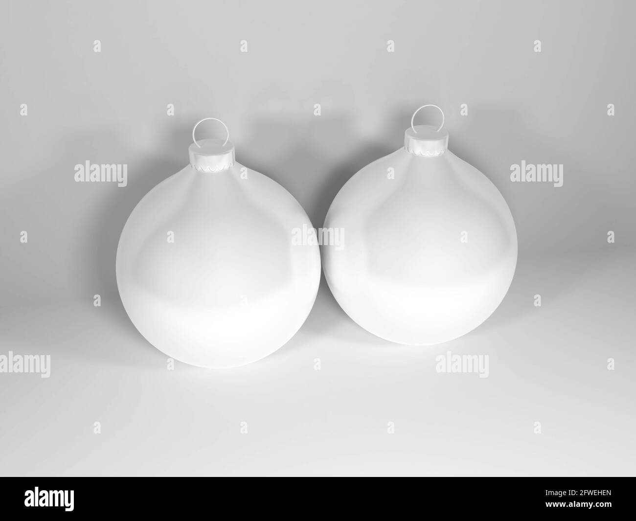 Christmas Bauble Ball 3D Illustration Mockup Scene on Isolated ...