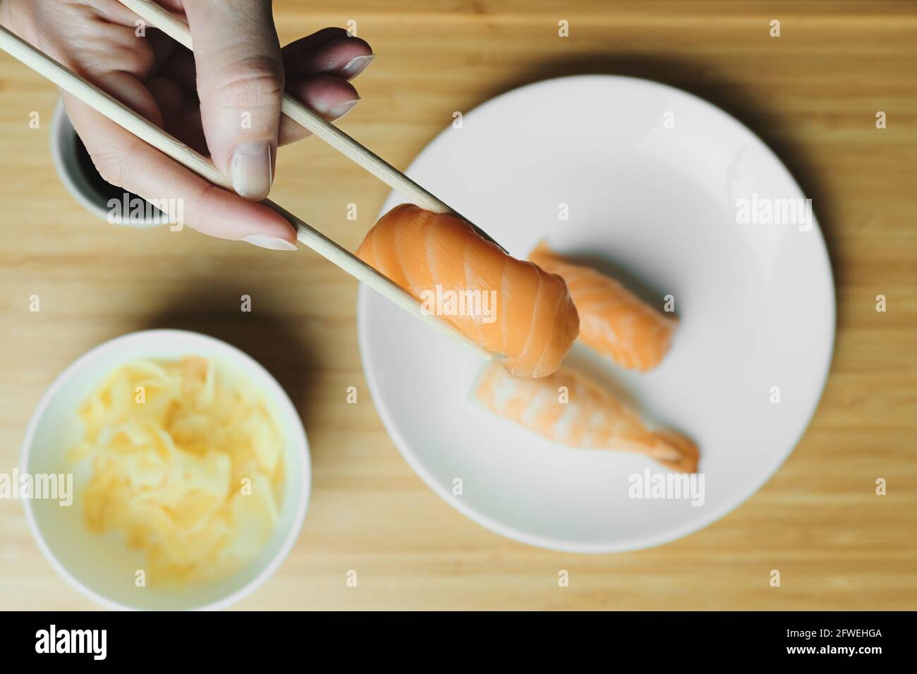 Japanese kitchen. Set of Japanese sushi and rolls. Food sticks Stock ...