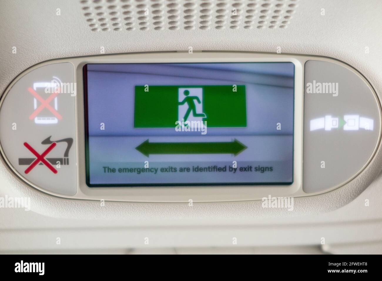 Recorded screening of aeroplane aircraft airplane air plane flight ...