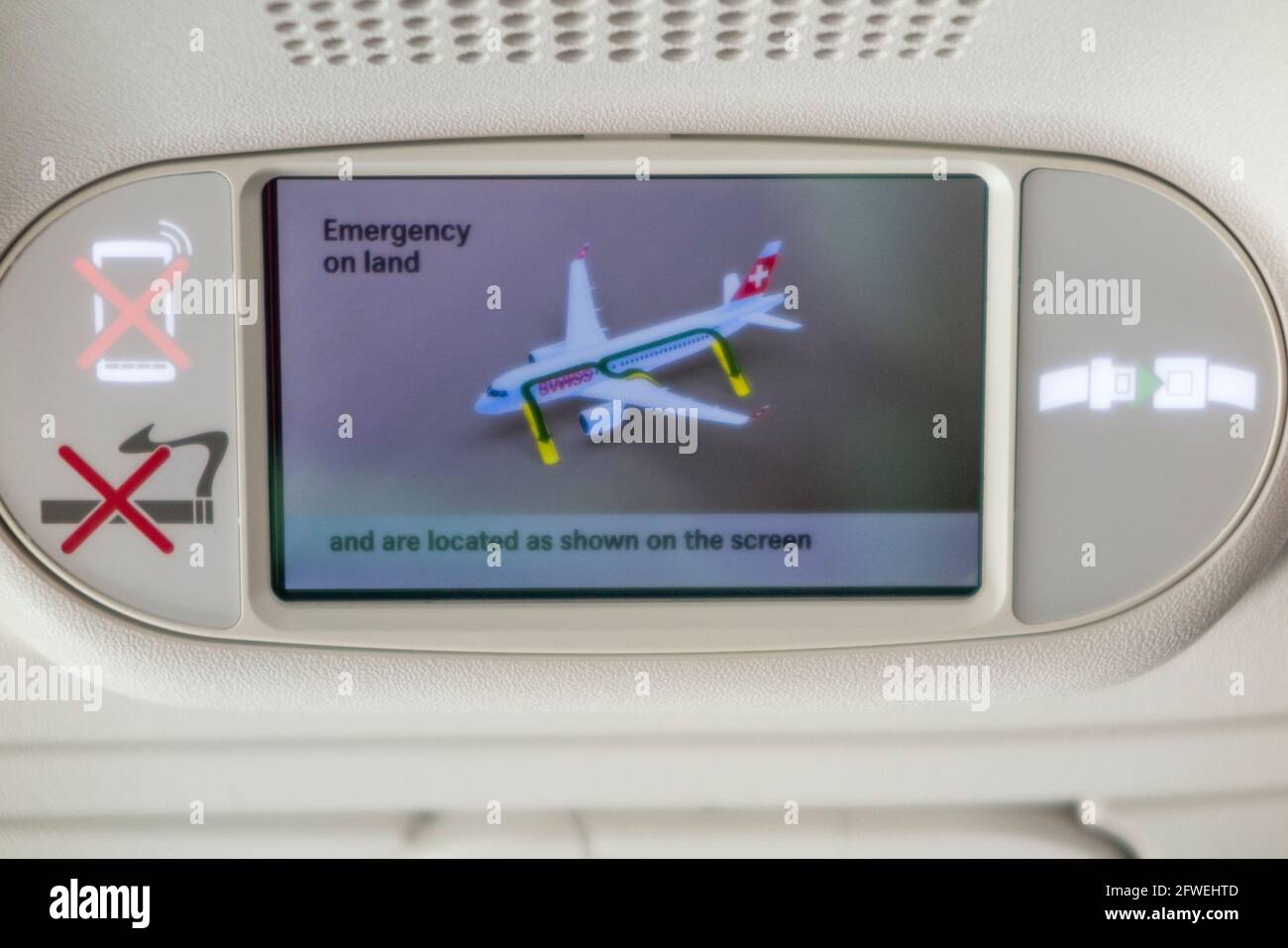 Recorded screening of aeroplane aircraft airplane air plane flight ...