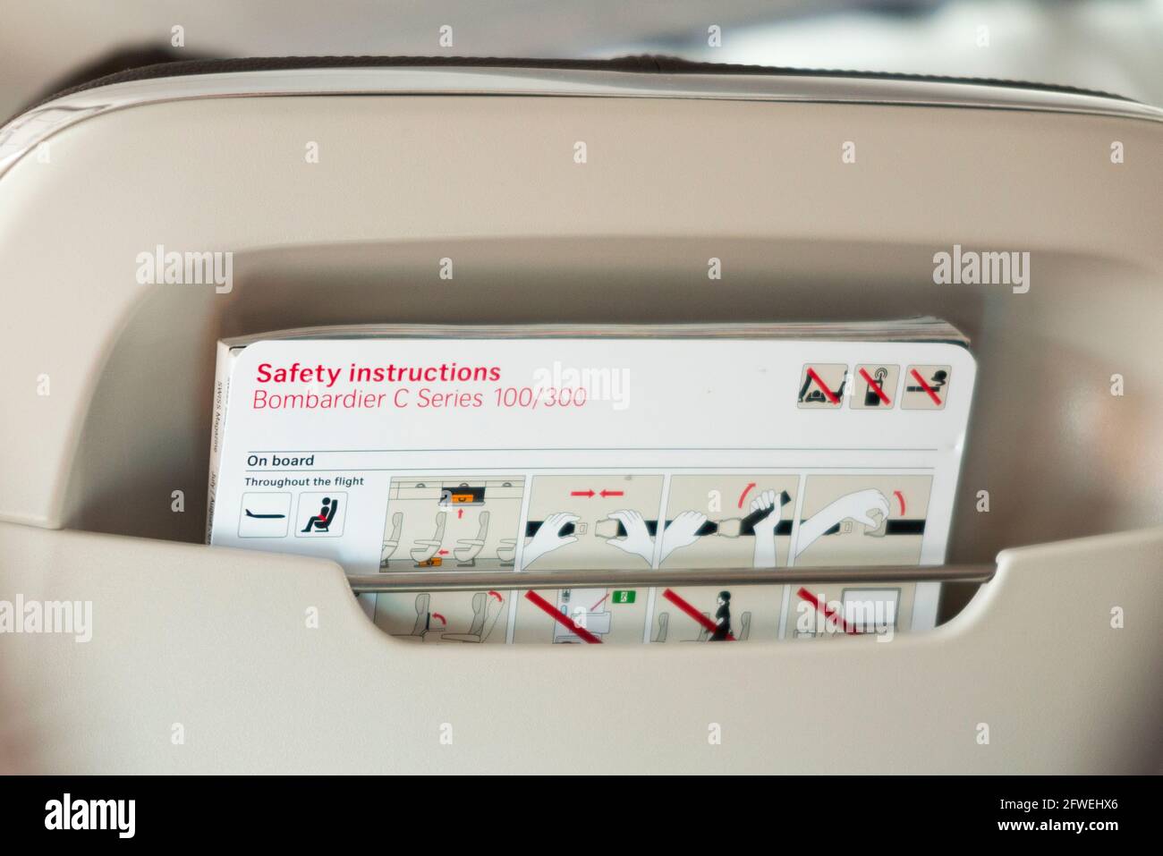 Aircraft safety instruction card hi-res stock photography and images ...