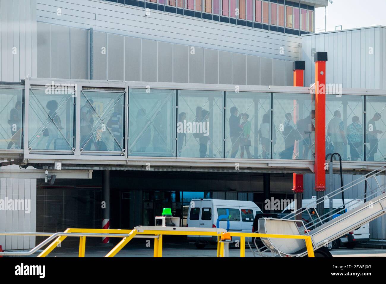 Passenger access ramp / bridge for passengers to board / boarding plane ...
