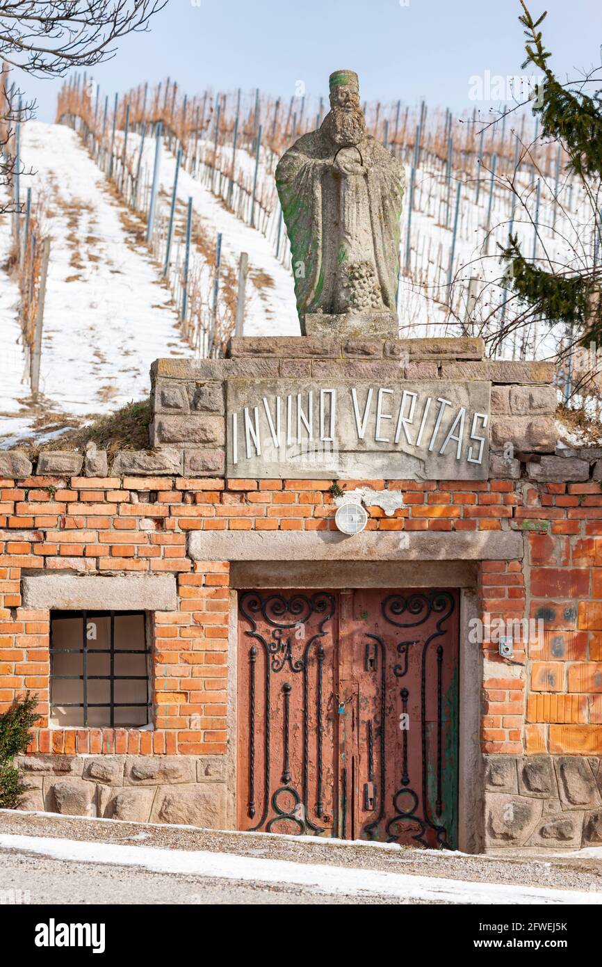 Wiine cellar near Vinicky, Tokaj region, Slovakia Stock Photo - Alamy