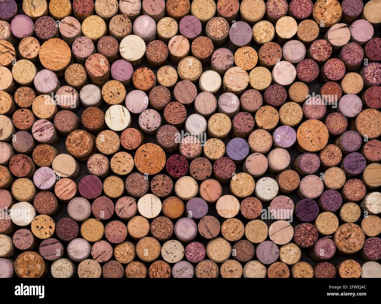 Collection of used wine corks top view Stock Photo - Alamy