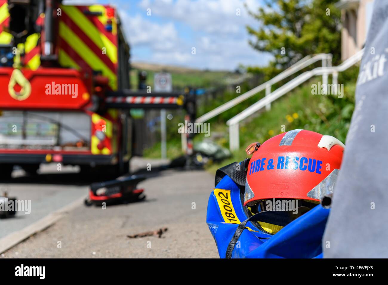 South Wales Fire and Rescue service brigade. United Kingdom Stock Photo ...
