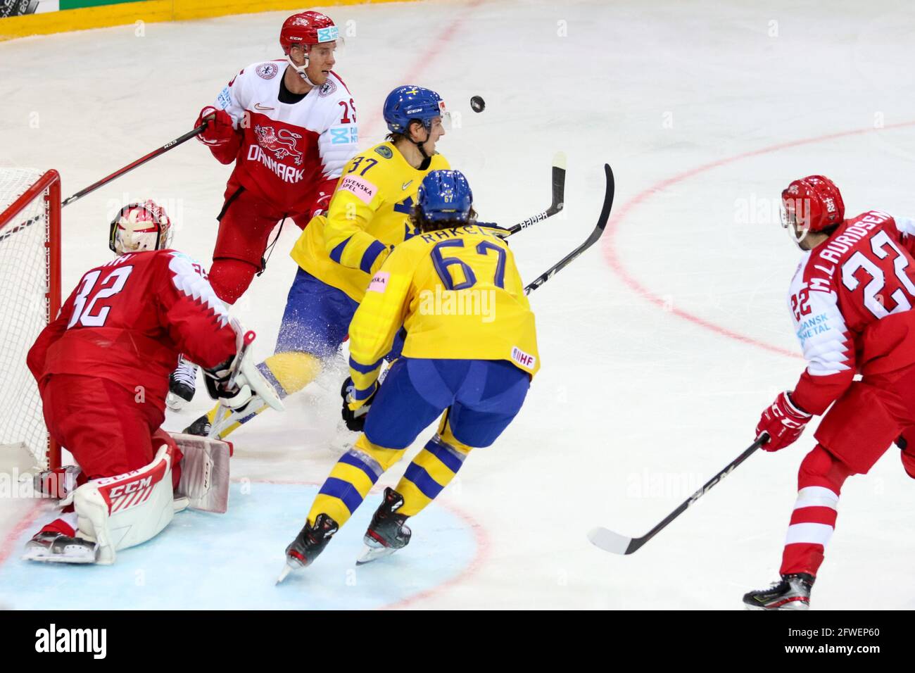 shots on goal and defence by Dahm (Denmark) / LiveMedia Stock Photo - Alamy