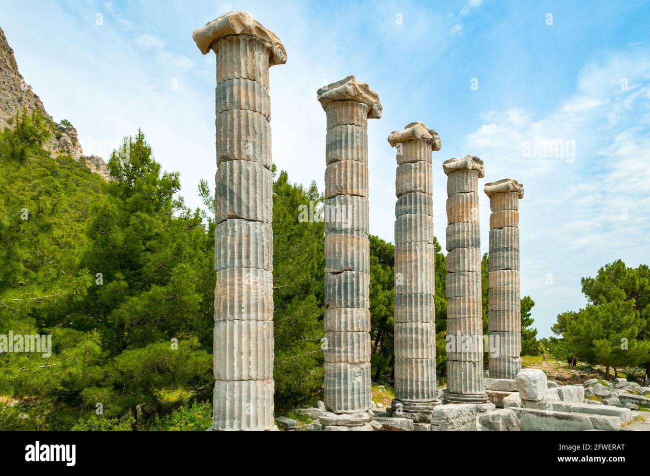 Temple of Athena, Priene, Turkey Stock Photo - Alamy
