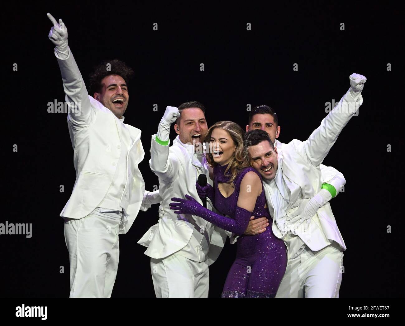 Rotterdam, Netherlands. 20th May, 2021. Singer Stefania (Greece ...