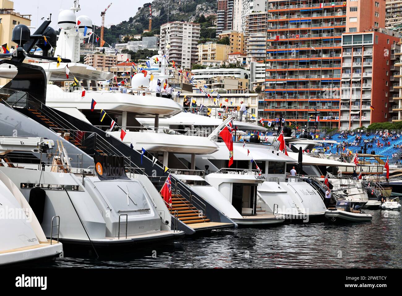 Boats in the scenic Monaco Harbour. Monaco Grand Prix, Saturday 22nd ...