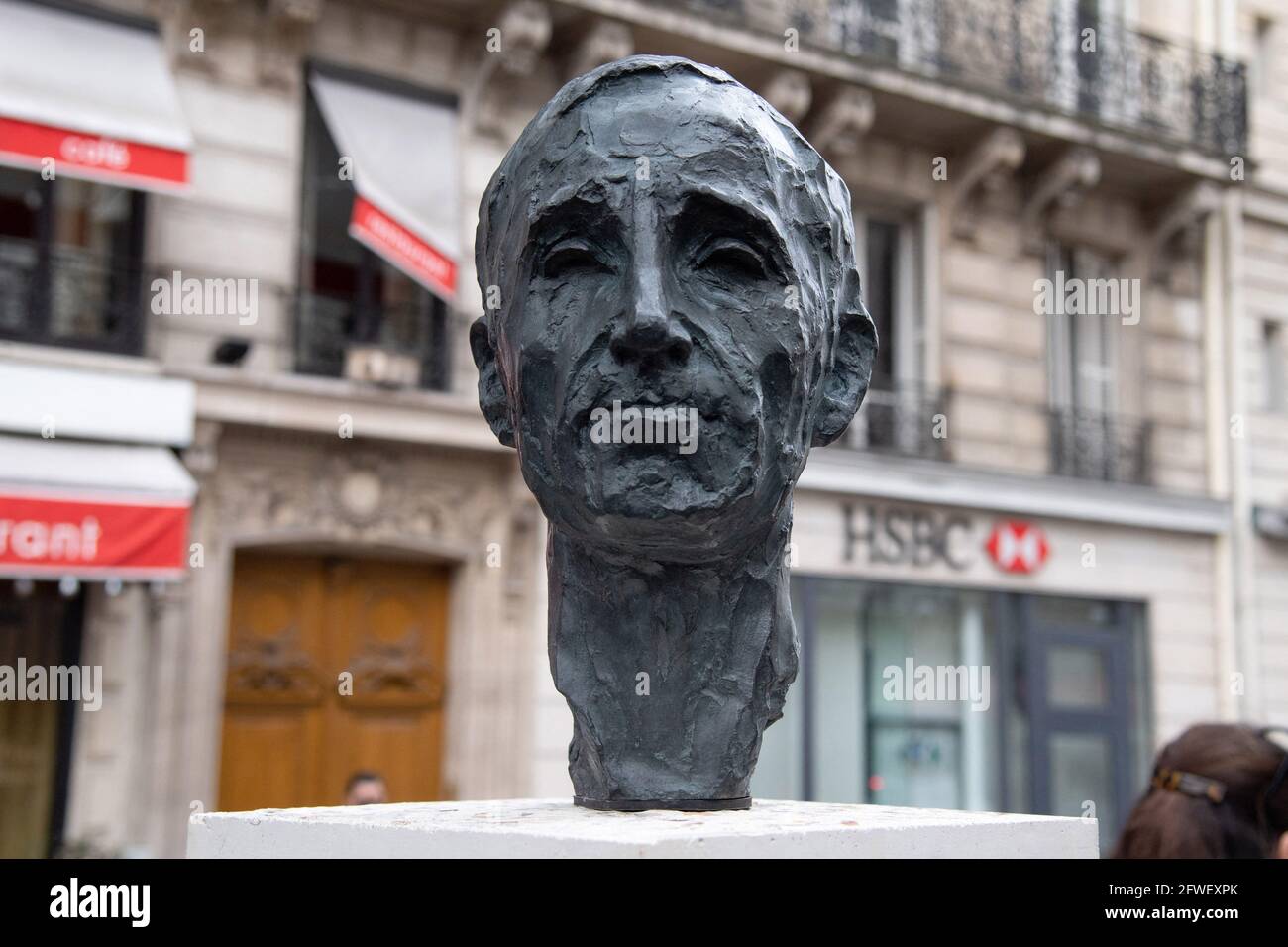 A statue representing Charles Aznavour is seen in Paris, France, on May ...