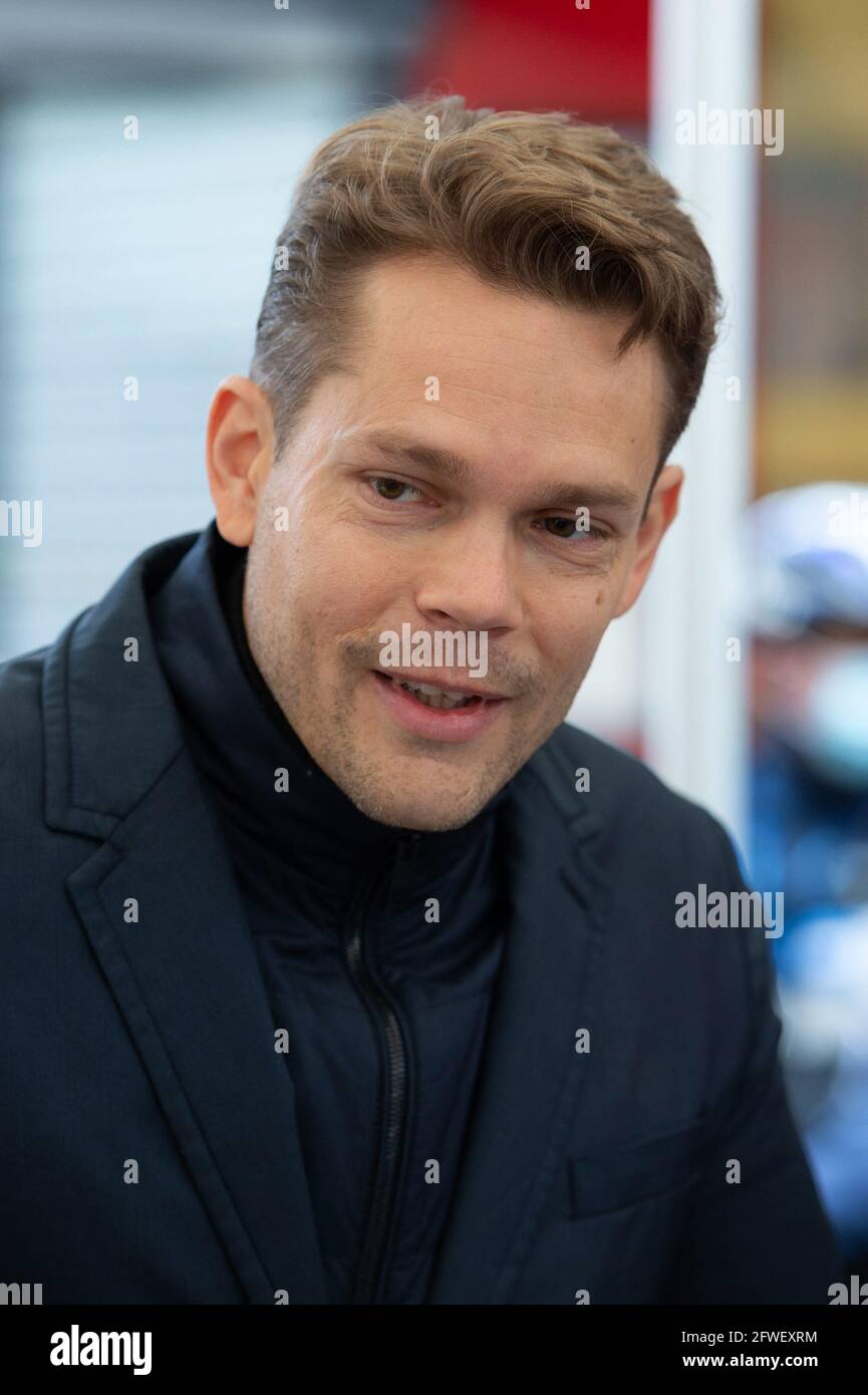 Nicolas Aznavour (son of Charles Aznavour) attending the unveilling of ...