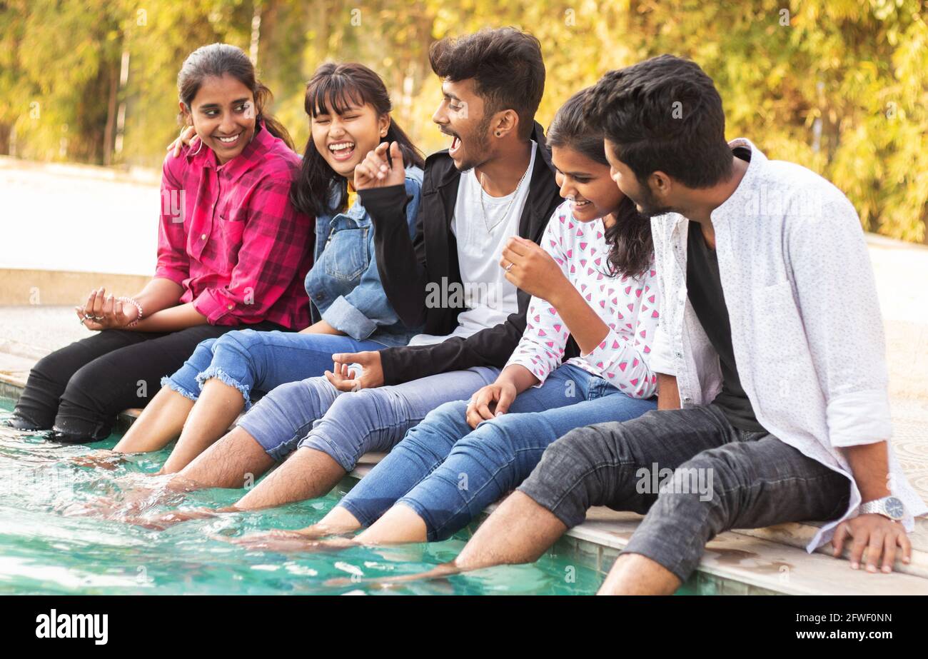 Indian friends having fun hi-res stock photography and images - Alamy