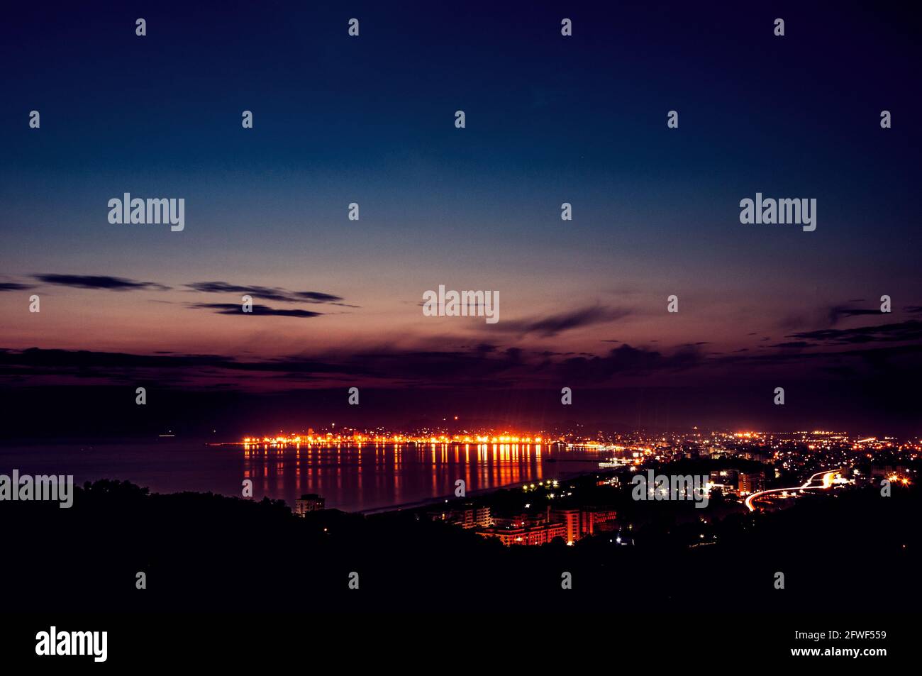 Summer beach night view albania hi-res stock photography and images - Alamy