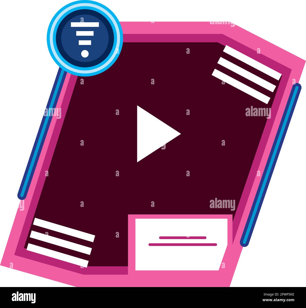 Streaming screen panel Cut Out Stock Images & Pictures - Alamy