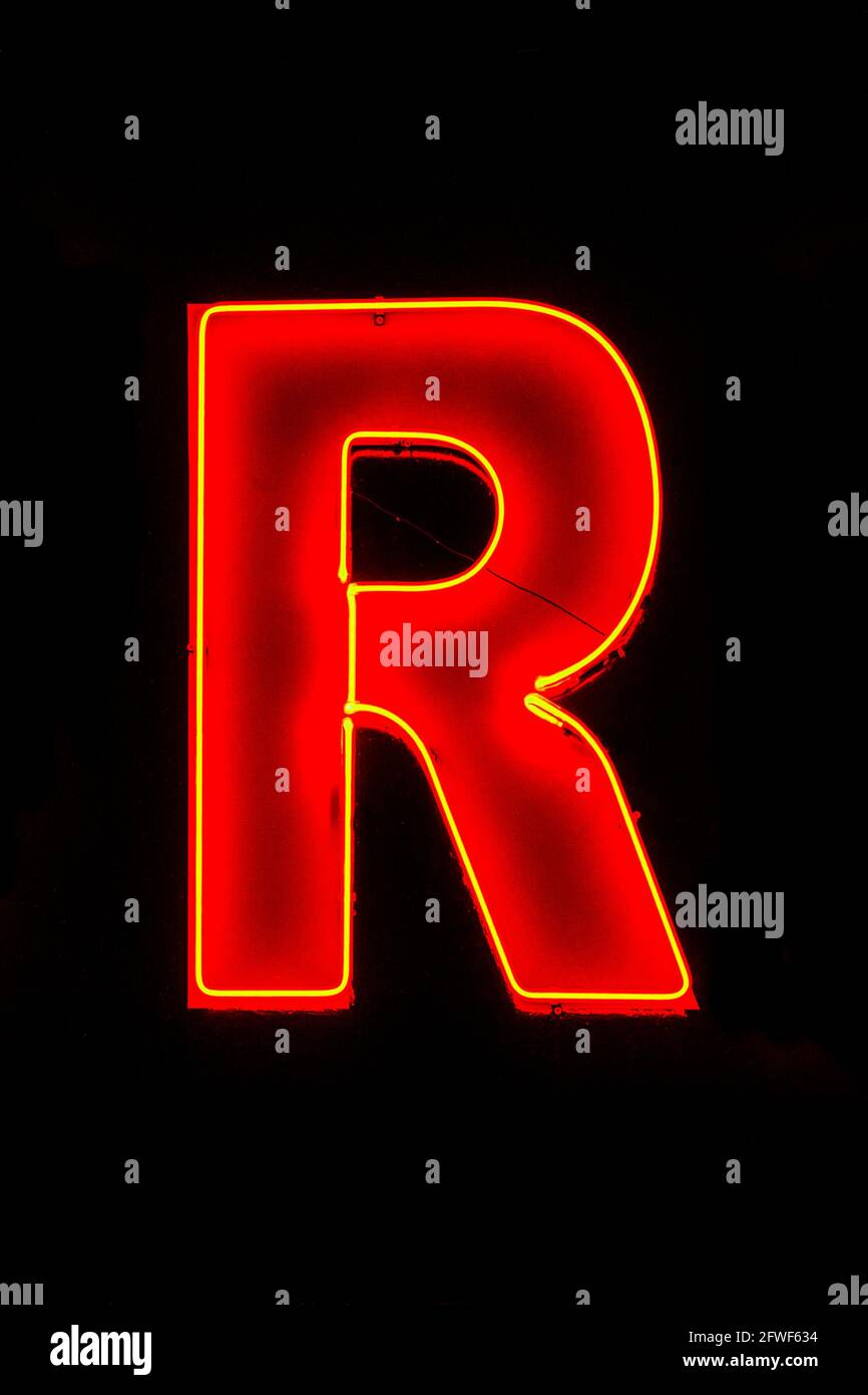 Neon letter r hi-res stock photography and images - Alamy