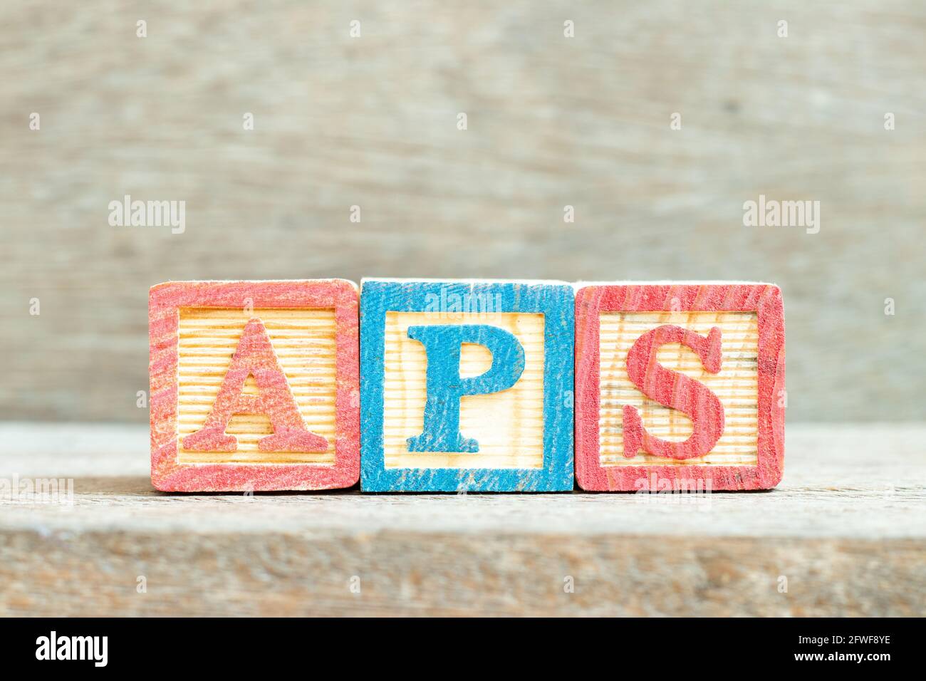 Color alphabet letter block in word APS (Abbreviation of Account ...