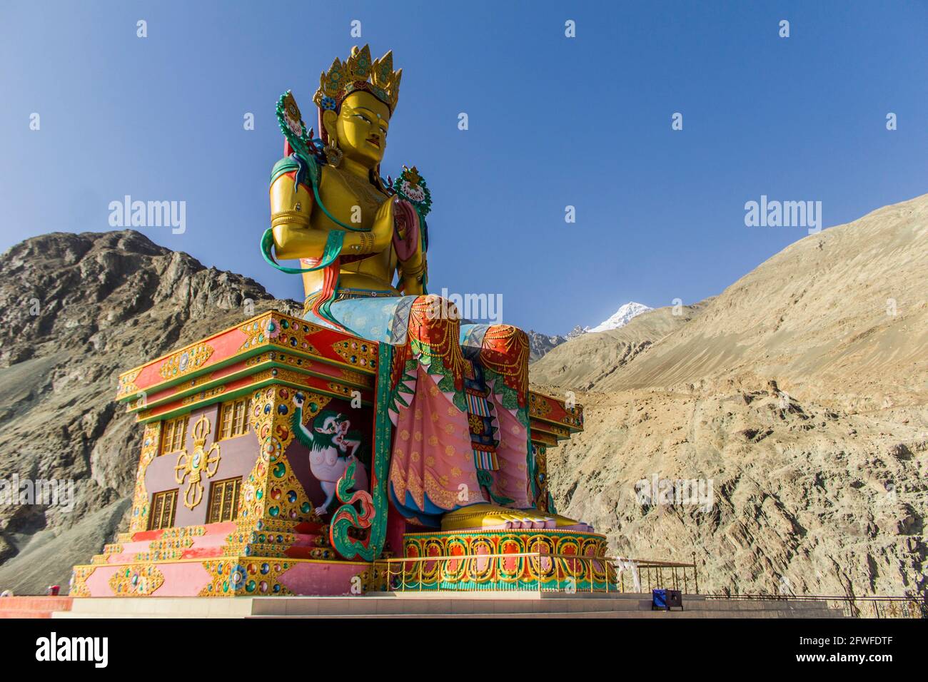 The Buddha statue at Diskit Stock Photo - Alamy