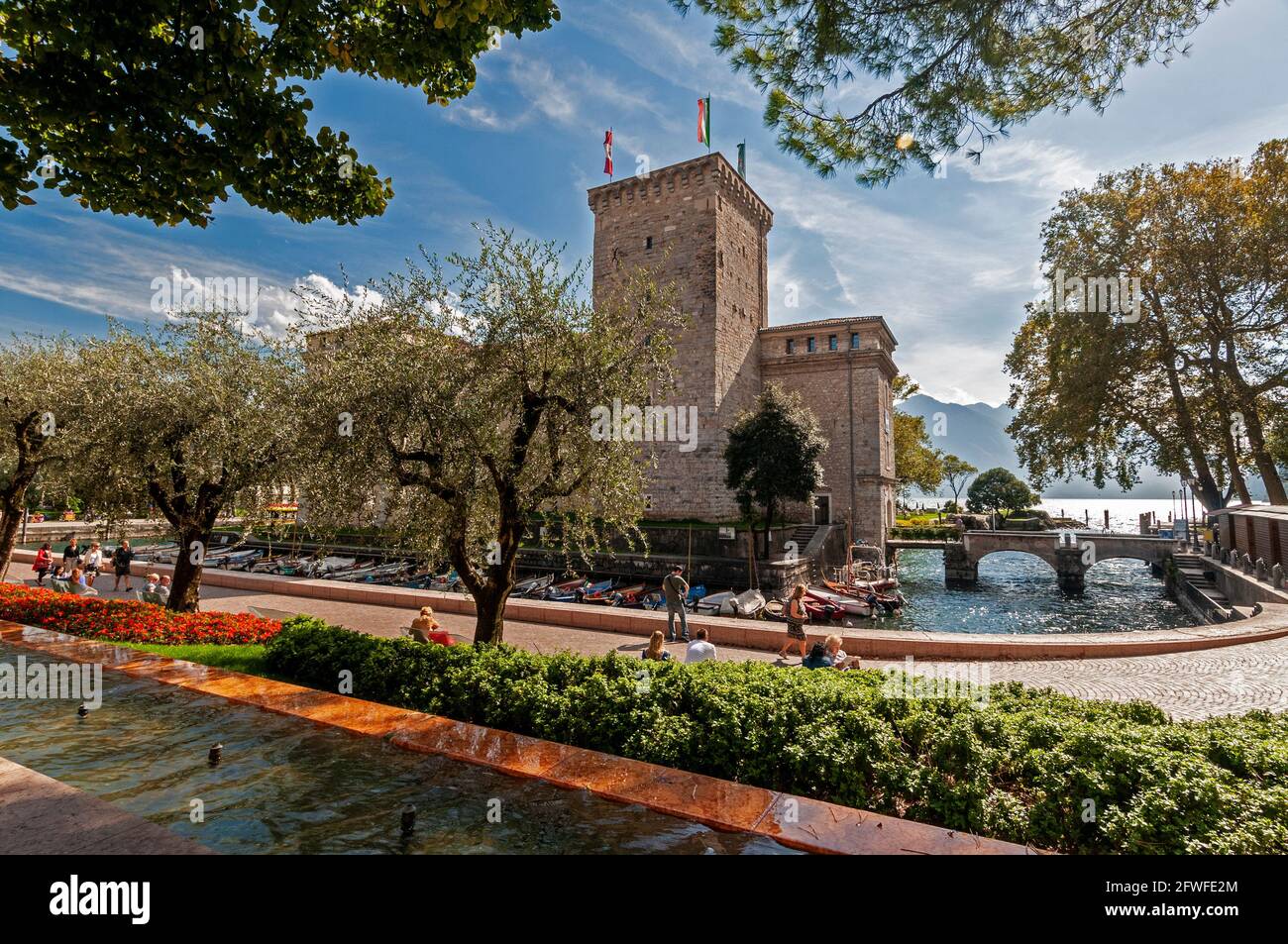 The 12th century built Rocca fortress (Italian fortified stronghold or ...