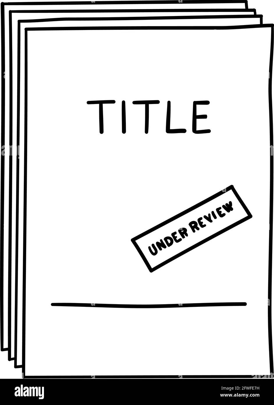 Manuscript Under Review Icon. Hand Drawn Sketch Design. Vector ...