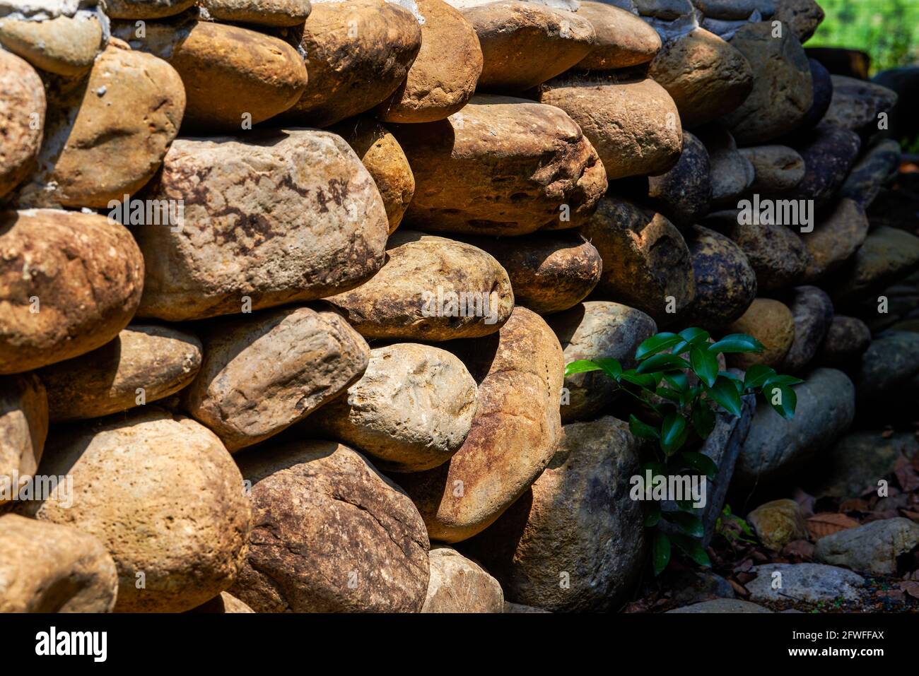 Large stone road and stone wall in the countryside Stock Photo - Alamy