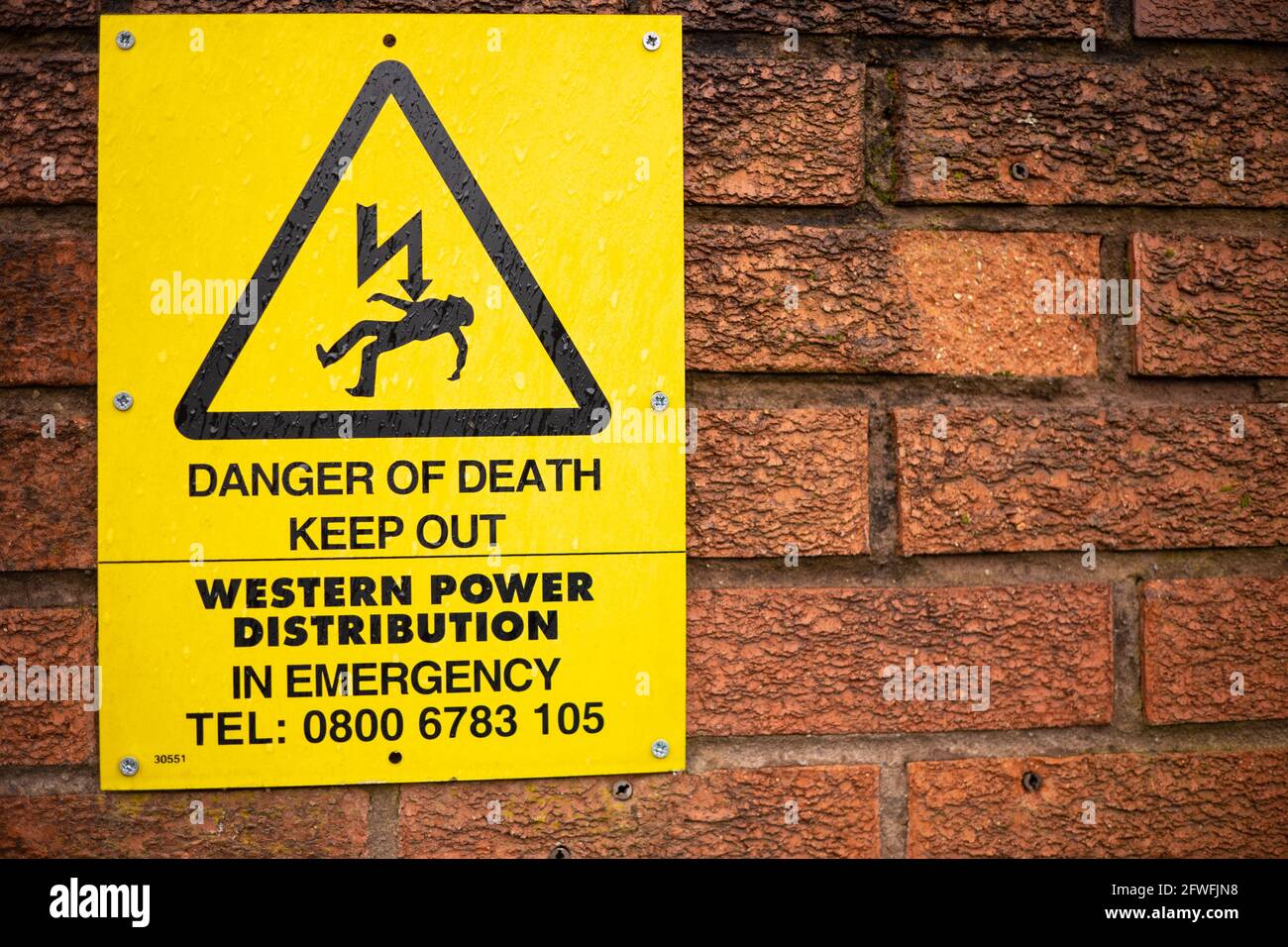 Yellow warning signs for Road safety and Electrical Safety Stock Photo ...