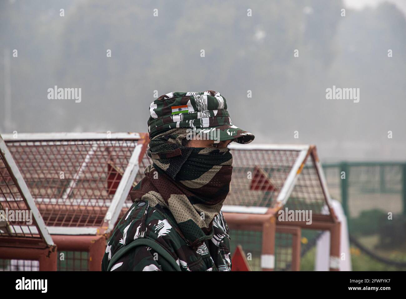 portrait of indian army soldier during parade rehearsals for indian ...