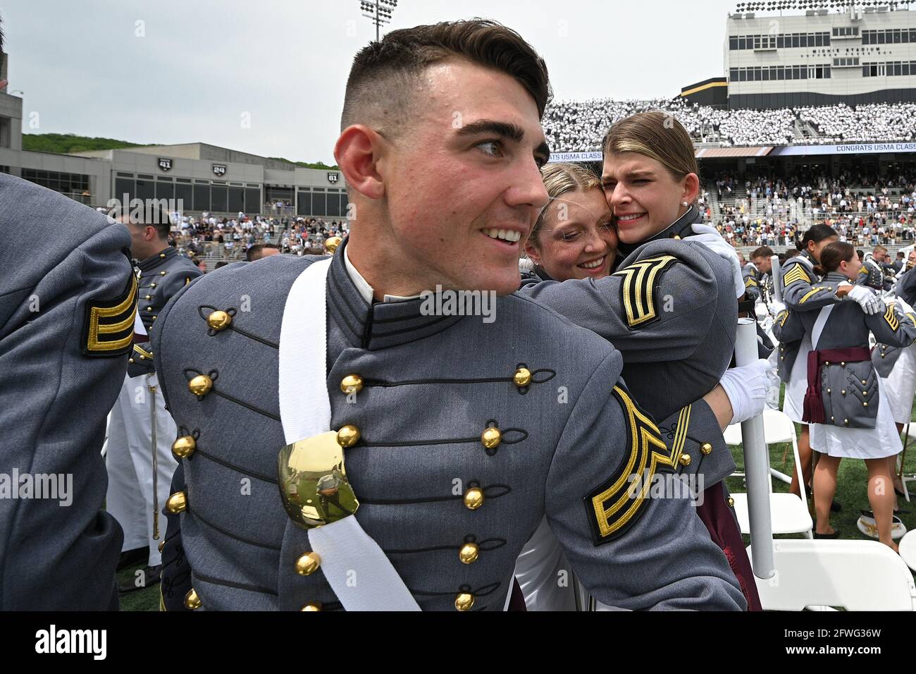 West Point graduates celebrate at the conclusion of the United States ...