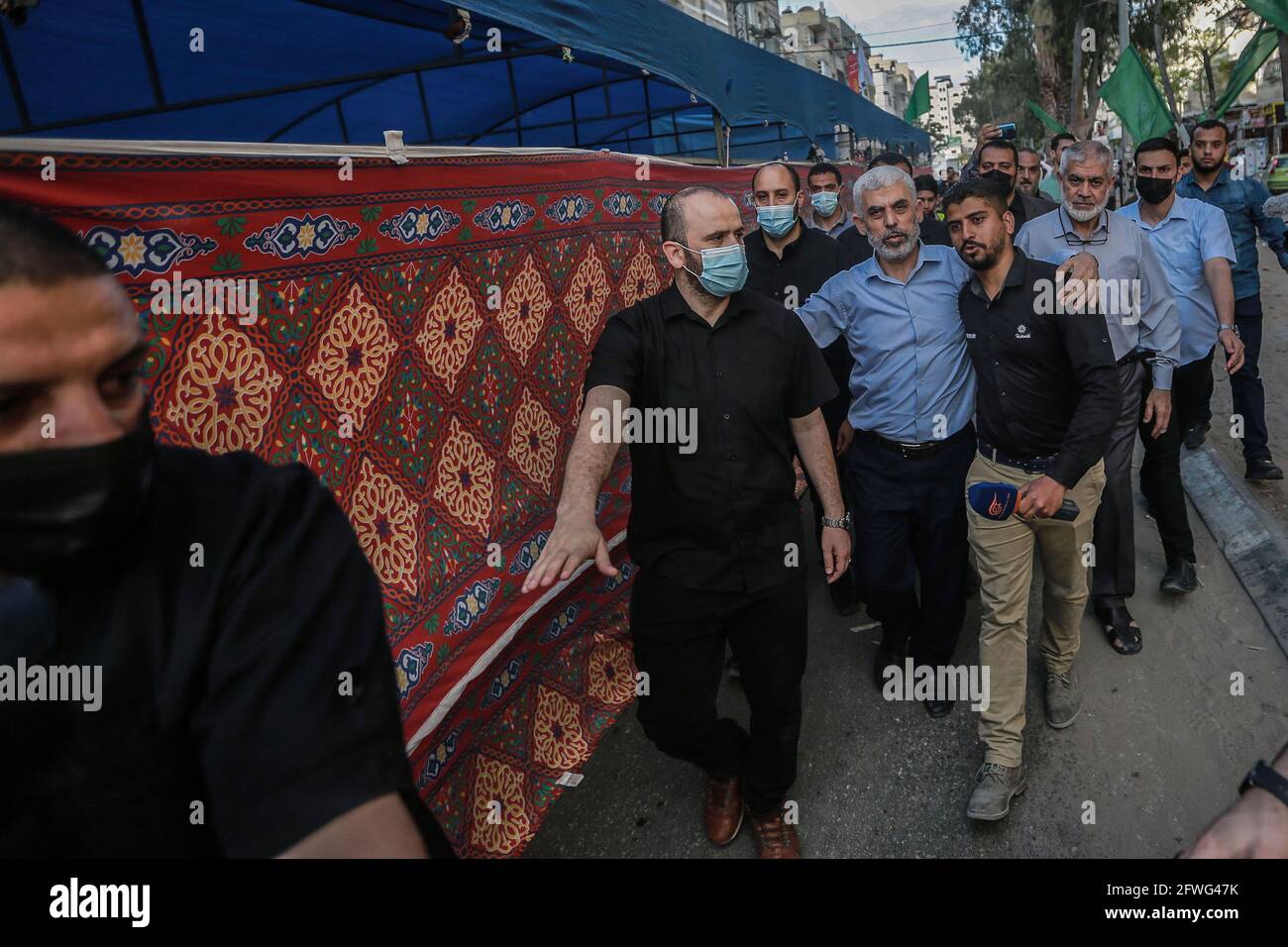 Gaza City, Palestinian Territories. 22nd May, 2021. Yahya Sinwar ...