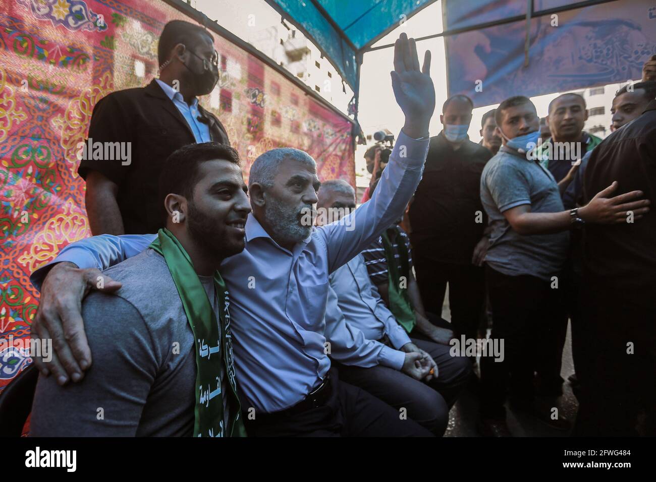 Gaza City, Palestinian Territories. 22nd May, 2021. Yahya Sinwar ...