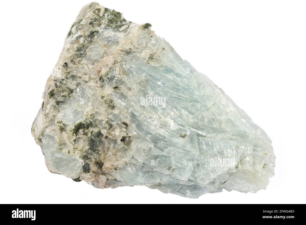 albite from Norway isolated on white background Stock Photo - Alamy